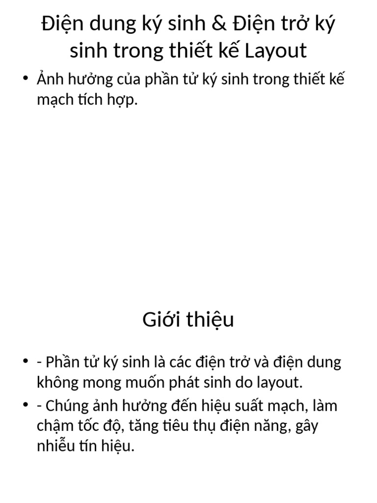 Parasitic Layout Effects | PDF