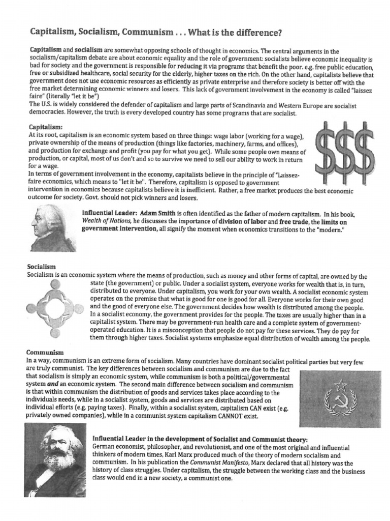 CR Capitalism Socialism Communism | PDF