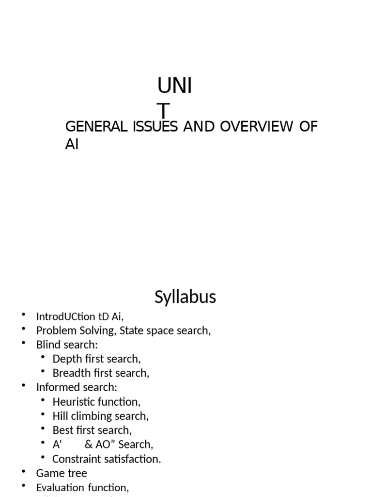 Artificial Intelligence Notes Unit 1 Pdf Artificial Intelligence