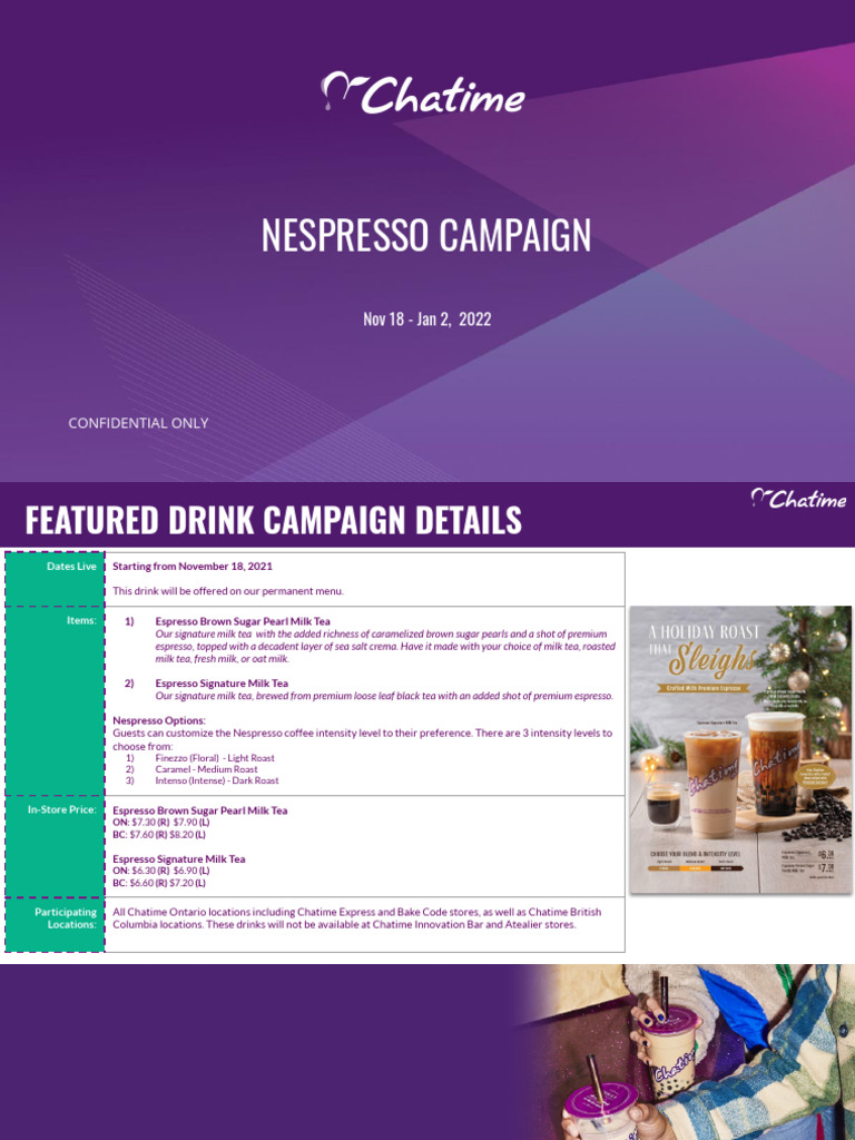 Holiday Nespresso 2021 Campaign STAFF BRIEF - Nov 18 Launch | PDF ...