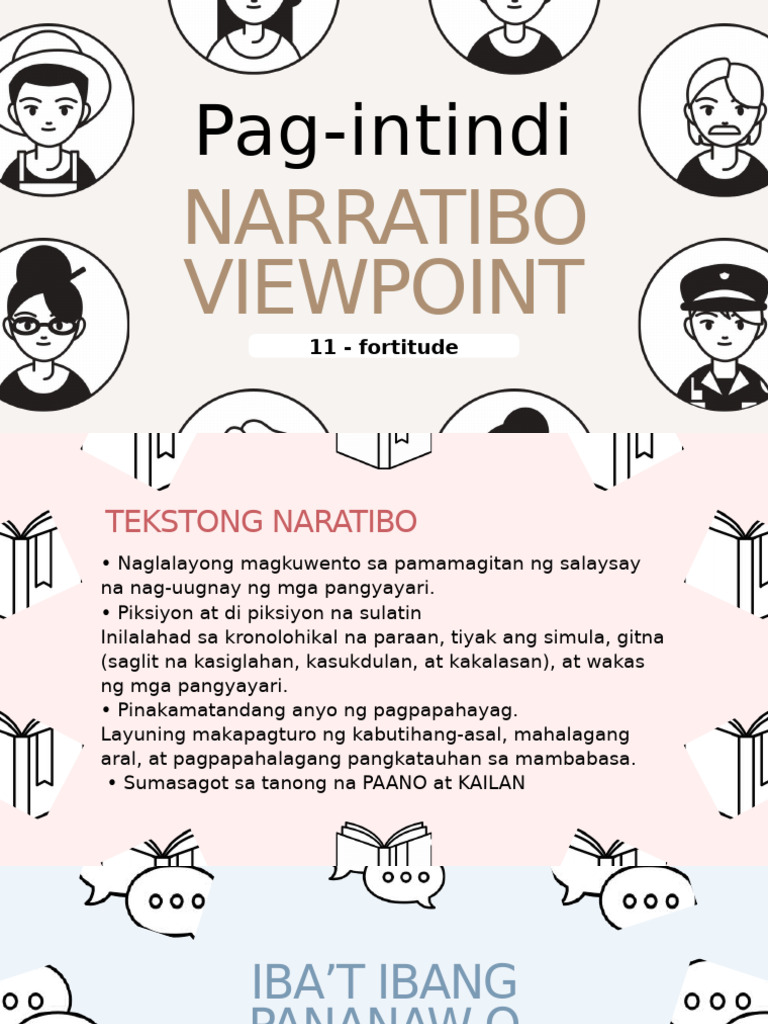 Narrative Viewpoint Educational Presentation in Brown White Soft Simple ...