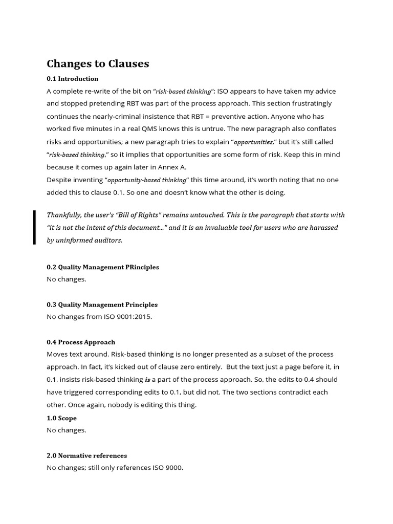 ISO 9001:2026 Draft Changes Overview | PDF | Quality Management System ...