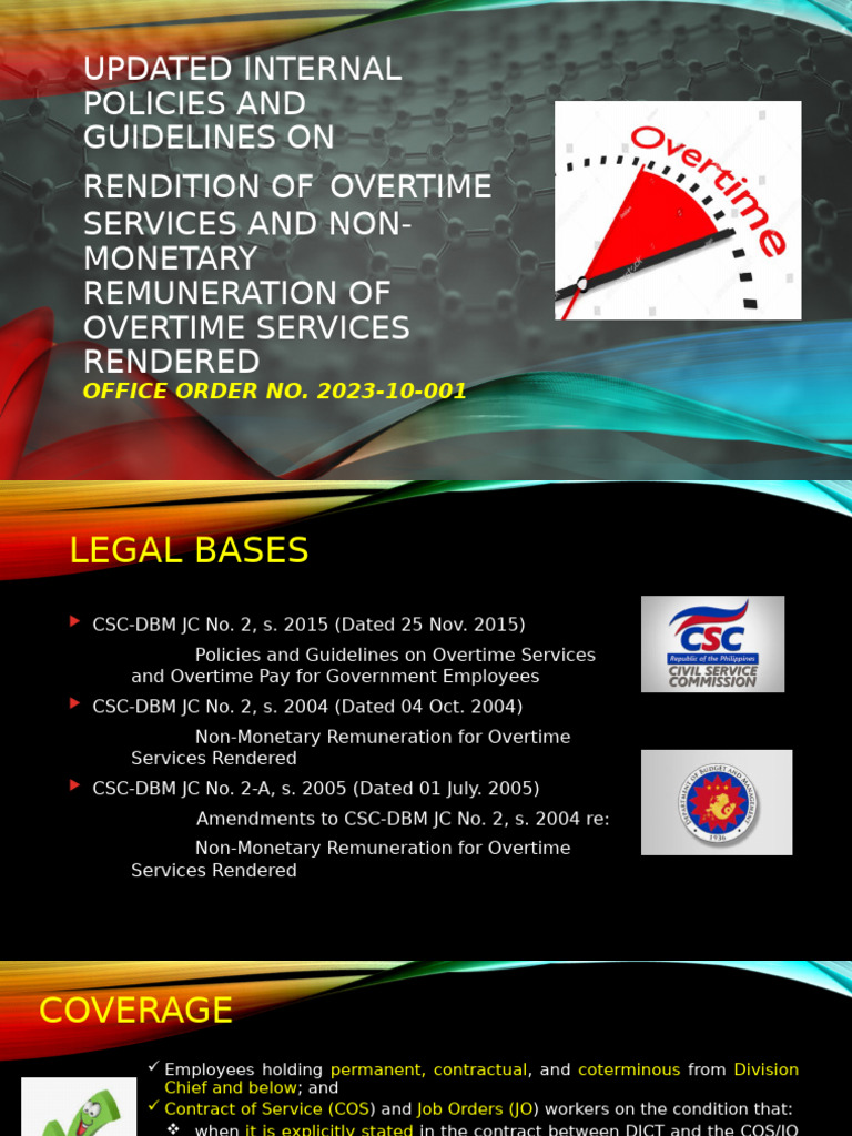 Overtime Policies and Guidelines Update | PDF | Overtime | Working Time