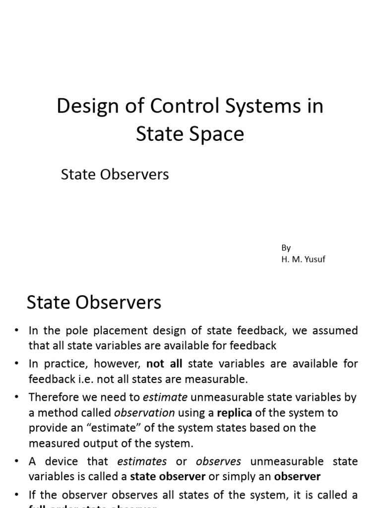 EEE512 Observer Updated | PDF | Eigenvalues And Eigenvectors | Matrix ...