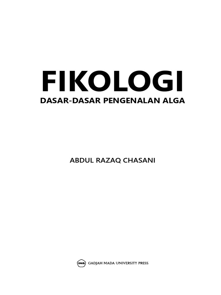 Fikologi Dasar-Dasar Pengenalan Alga | PDF