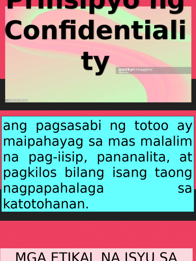 Prinsipyo ng Confidentiality Q4_Modue 3 | PDF