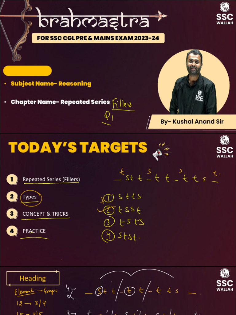 Repeated Series (Fillers) 21 - Class Notes | PDF