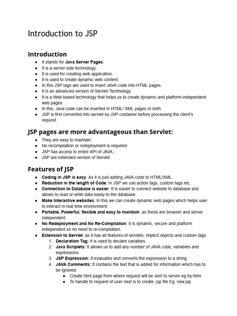 1.1a - Introduction To JSP Coursera | PDF | Java (Programming Language ...