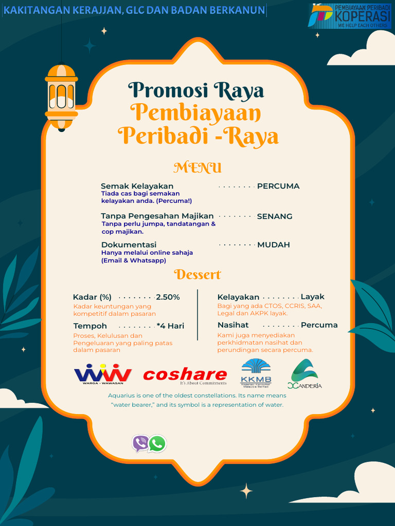 Flyers Ramadhan Dan Raya | PDF
