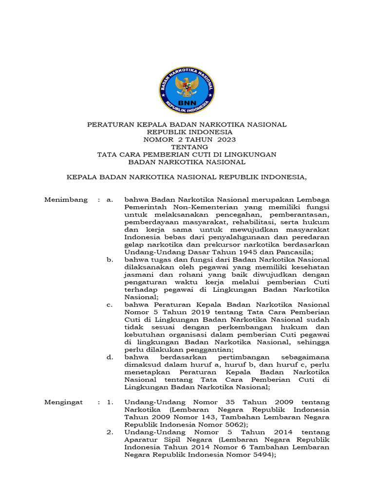 Perka BNN 2 2023 | PDF