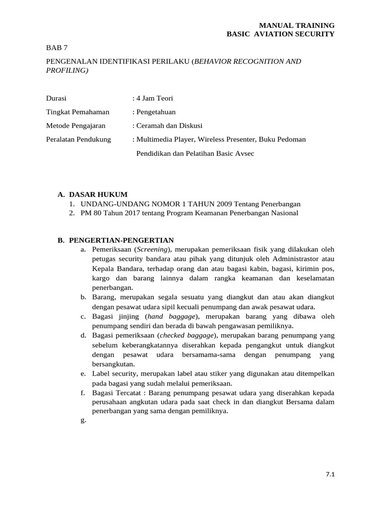 Bab 7 Pengenalan Identifikasi Perilaku (Behavior Recognition and ...