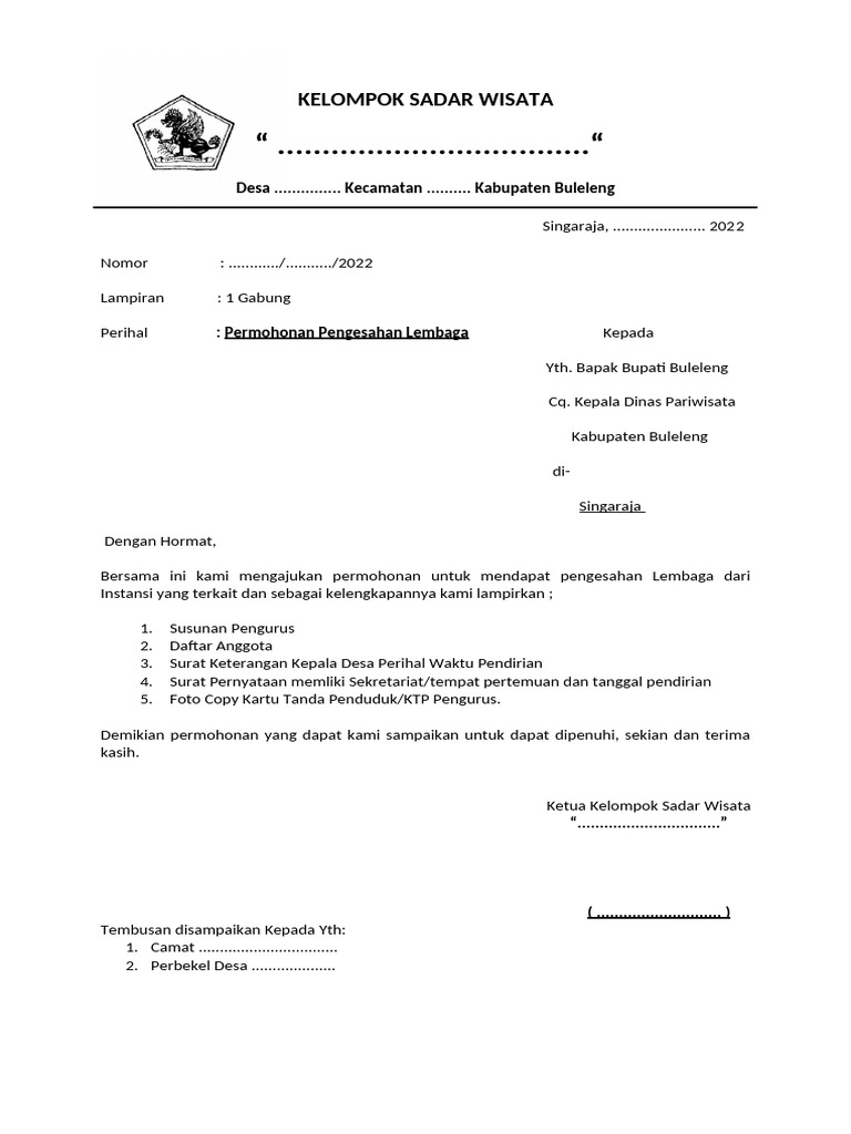 Blangko Kosong Permohonan | PDF