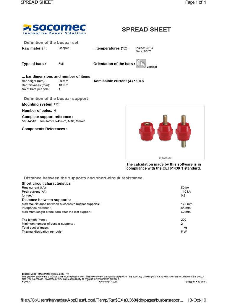 Calculations For 50KA Fault Level | PDF | Applied And Interdisciplinary ...
