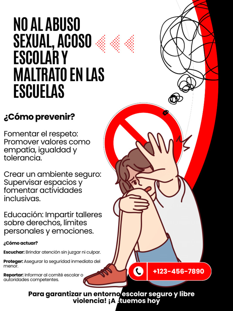 Actividad 5. - Cartel "No Al Abuso Sexual, Acoso Escolar y Maltrato en Las Escuelas" | PDF