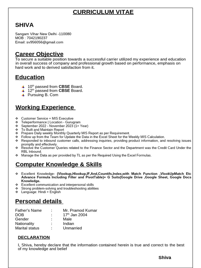 Shiva Updated CV | PDF