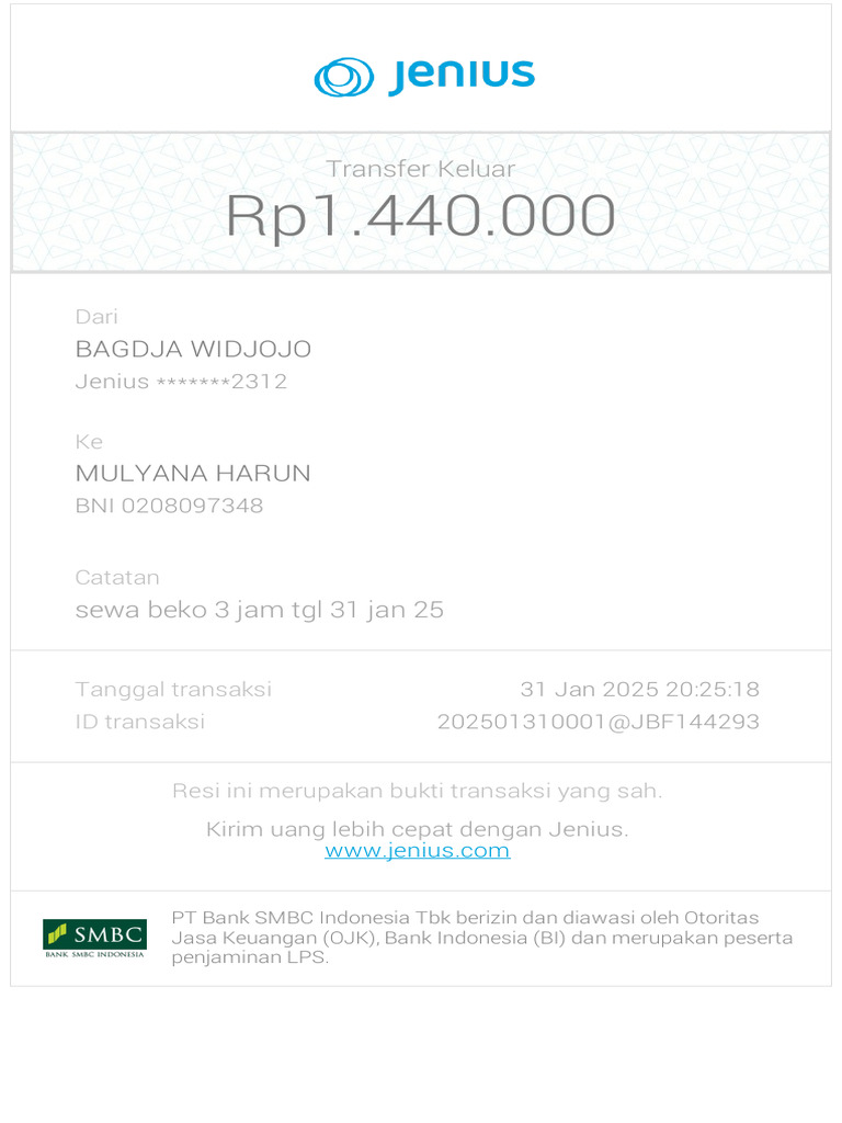 Jenius Ereceipt 202501310001@JBF144293 | PDF