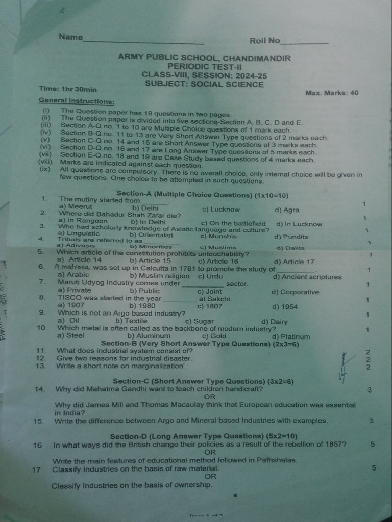 Class 8 Social Science | PDF
