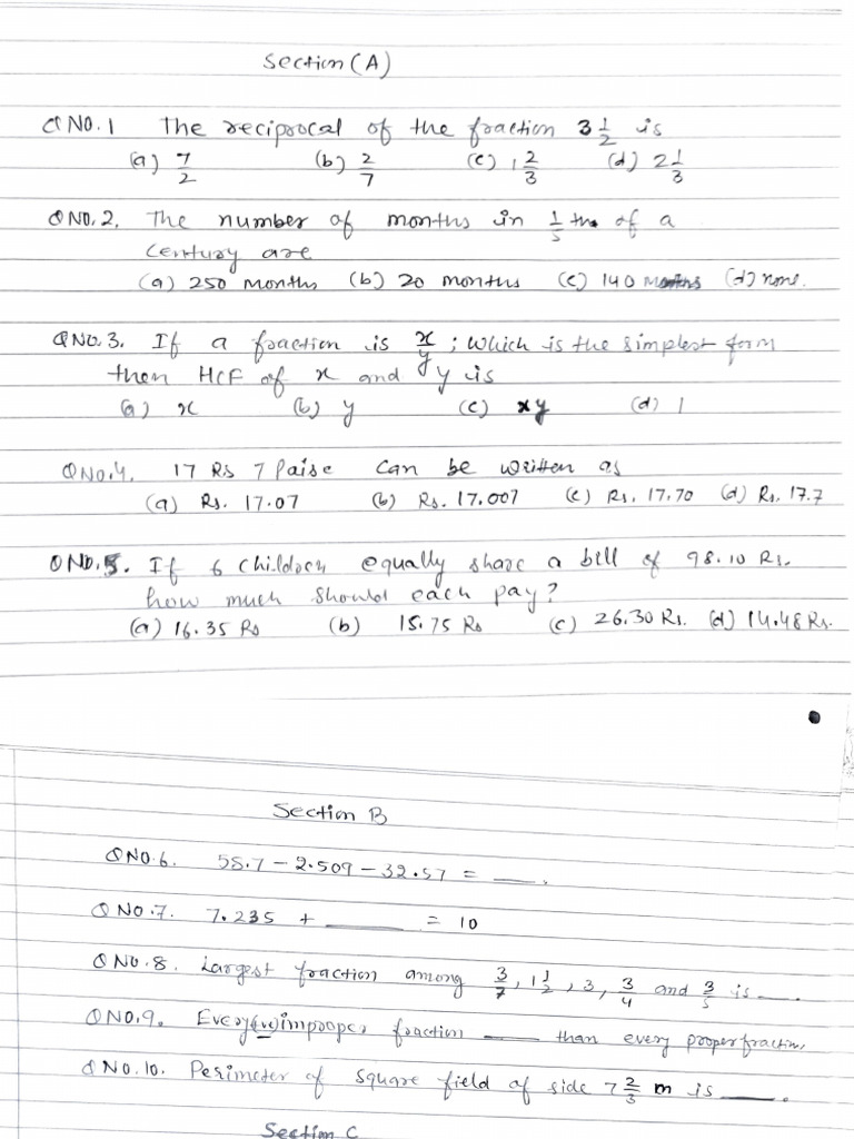 7th Maths | PDF