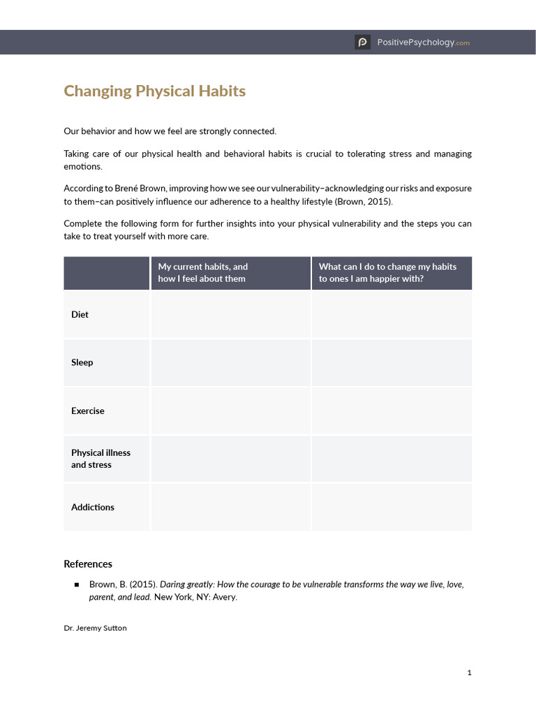 Changing Physical Habits | PDF