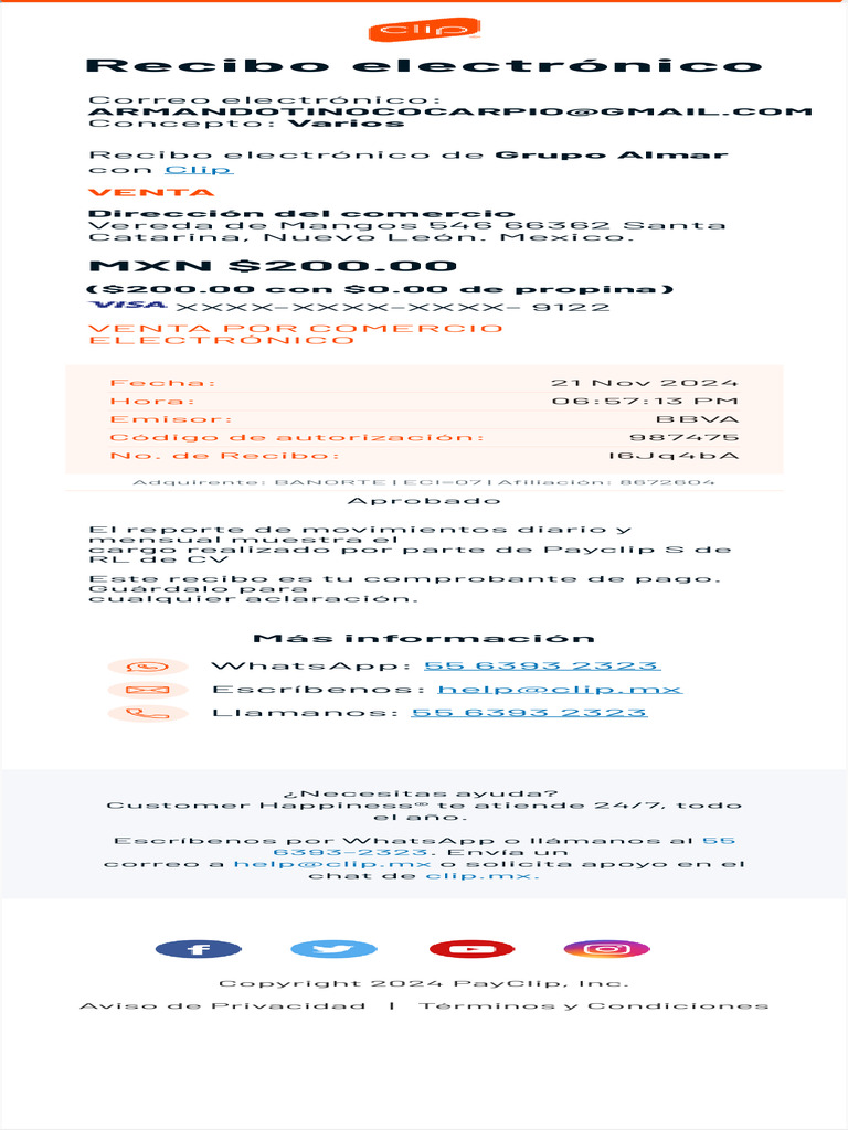 ClipMx - Payment Request | PDF