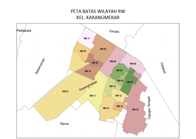 Peta Batas Wilayah Rw Krm | PDF