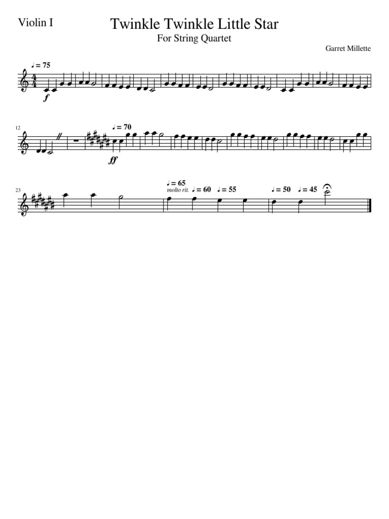 Twinkle Violin 1 | PDF