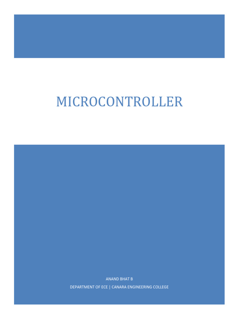 Module1 18ec46 8051 | PDF | Microcontroller | Microprocessor