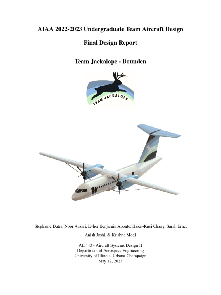 1st Place Ug Team 2023 - Universityofillinoisurbanachampaign - Design - Report | PDF | Empennage ...