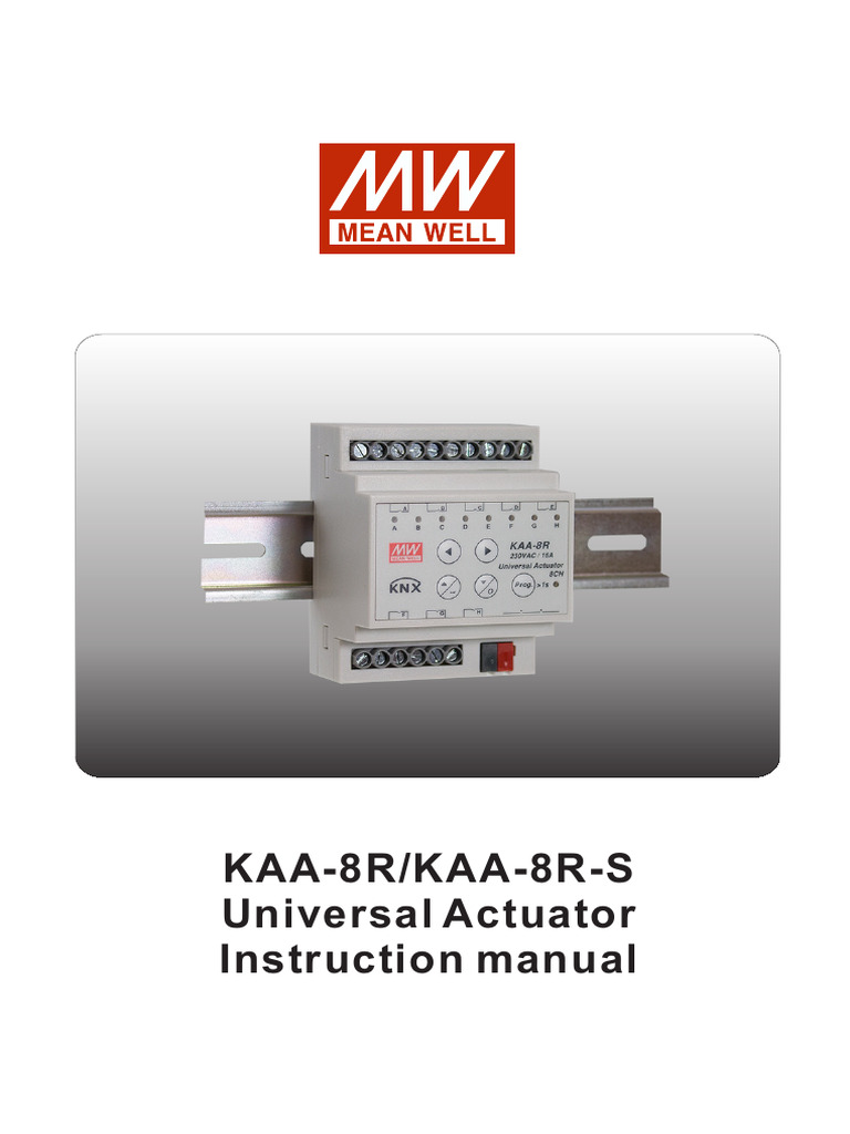 KAA-8R/KAA-8R-S Universal Actuator Instruction Manual | PDF | Switch | Computing