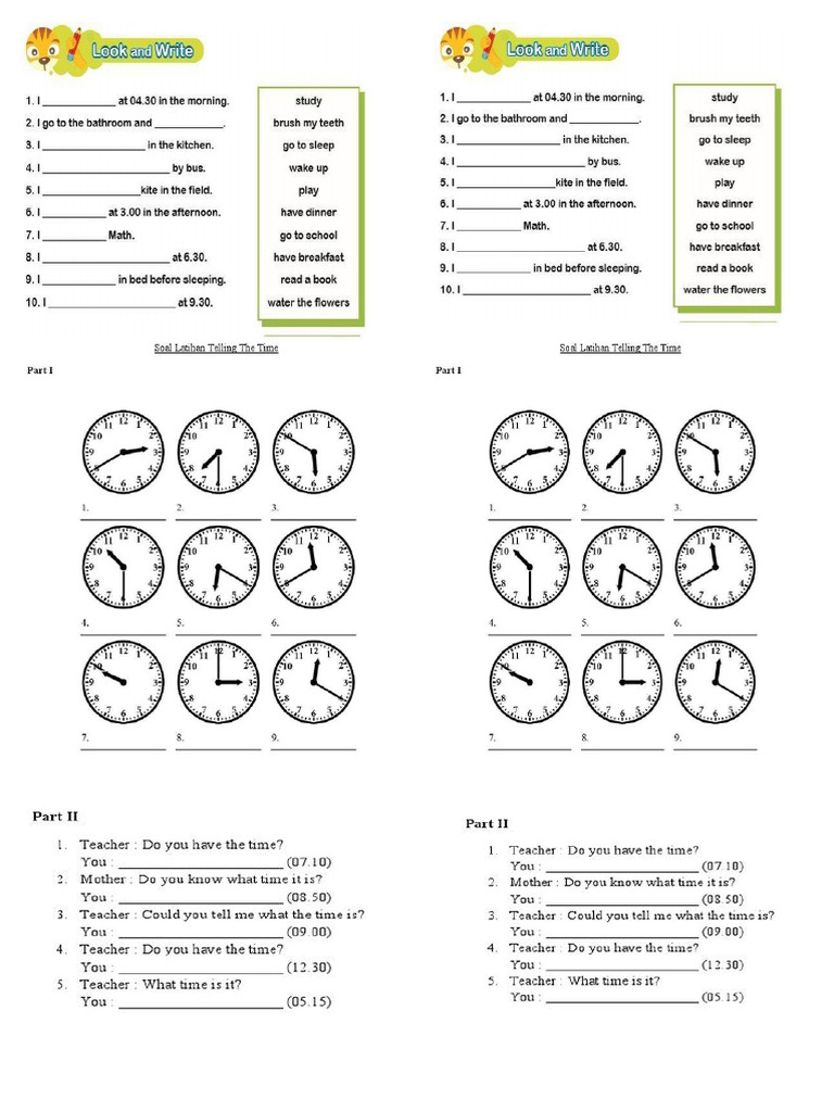Latihan Soal Jam | PDF