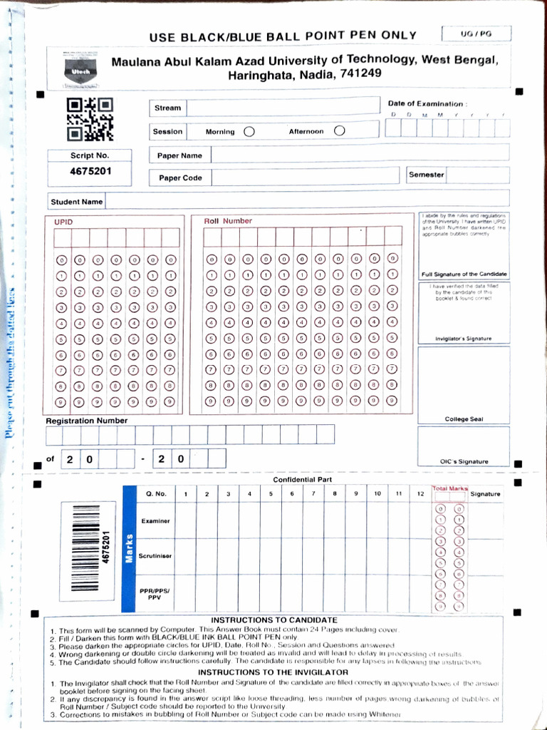Answer Booklet | PDF