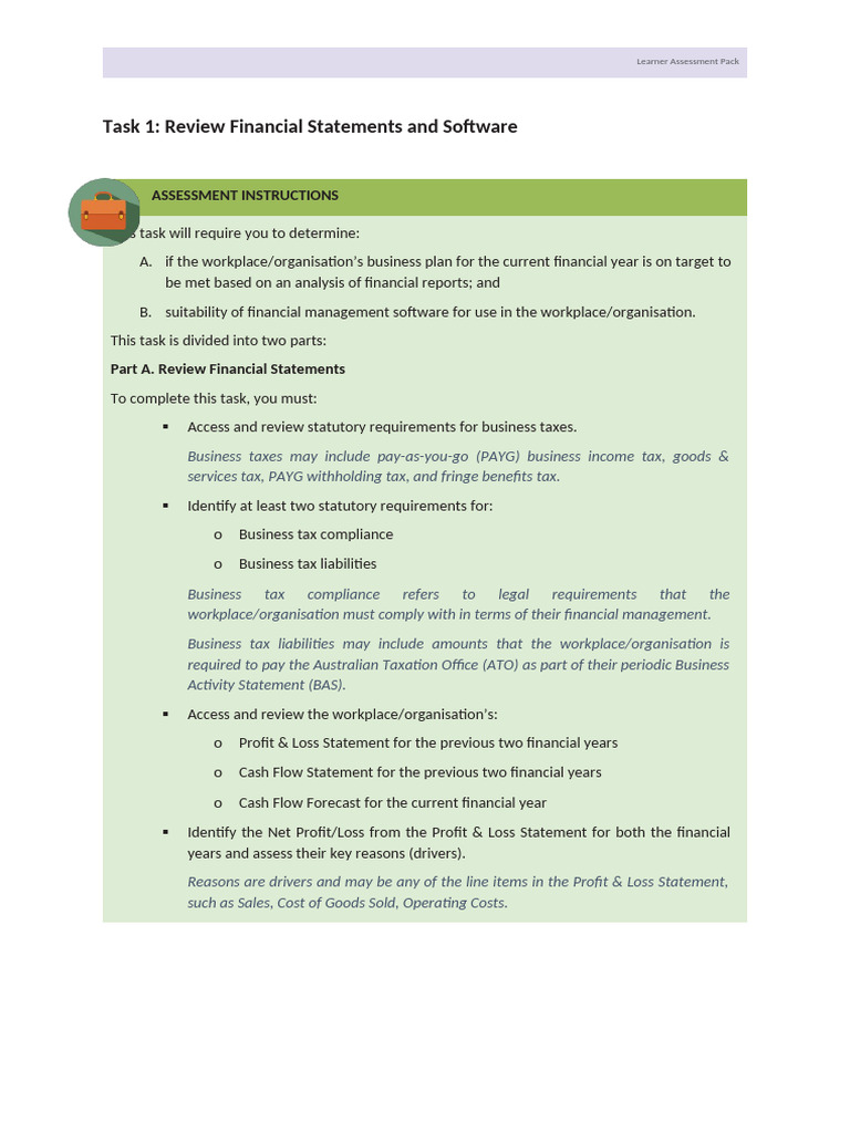 BSBFIN601 Assessment 2 of 2 (Task 1) .v1.0 | PDF | Taxes | Corporate Tax