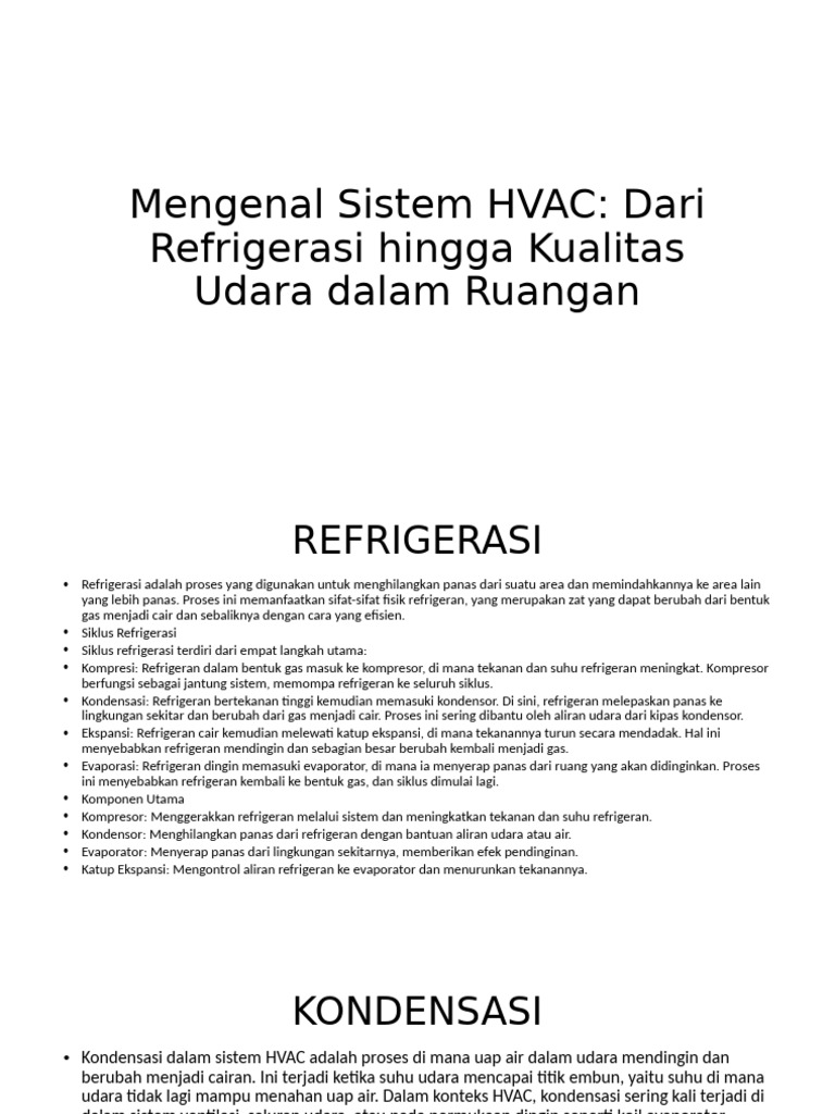 Mengenal Sistem HVAC | PDF