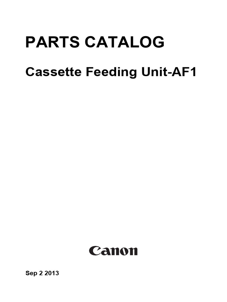 Cassette Feeding Unit AF1 PC | PDF | Screw | Metalworking
