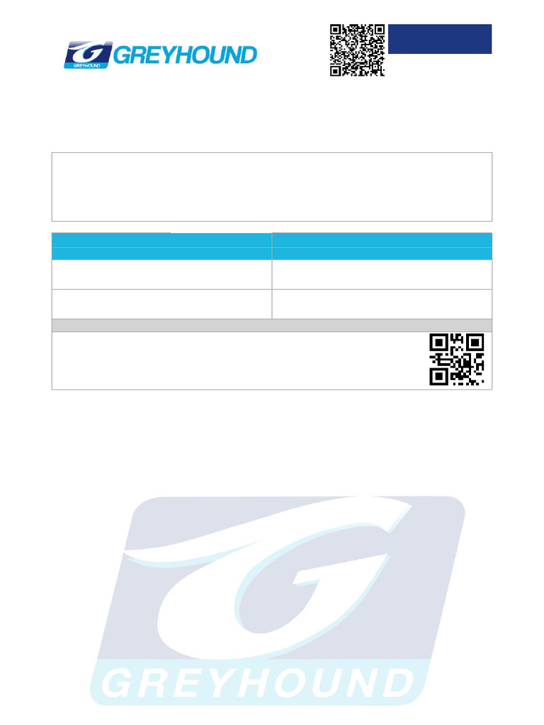 Greyhound Coach Booking Details | PDF
