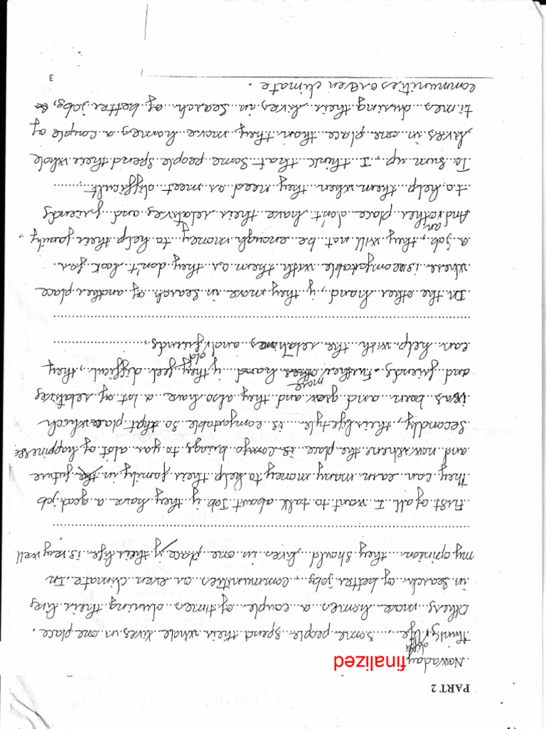 Exam level 3-5 Task 2 Answer #2 inclass practice | PDF