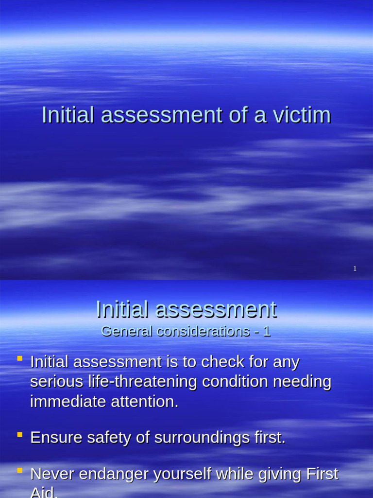 02 Initial Assessment of A Victim | PDF | Cardiopulmonary Resuscitation ...