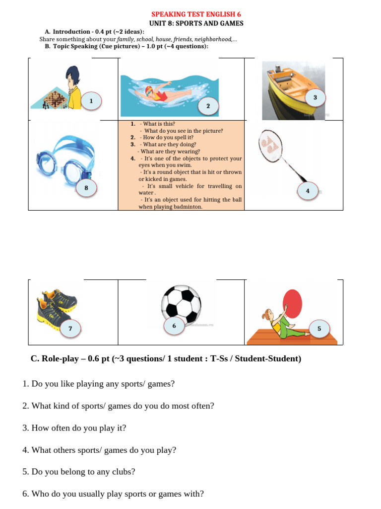 Speaking Unit 8 | PDF
