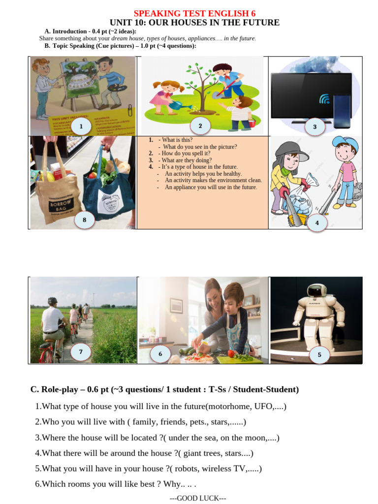 Future Homes Speaking Test | PDF