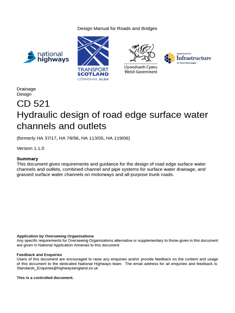 2. CD 521 Hydraulic design of road edge surface water channels and ...