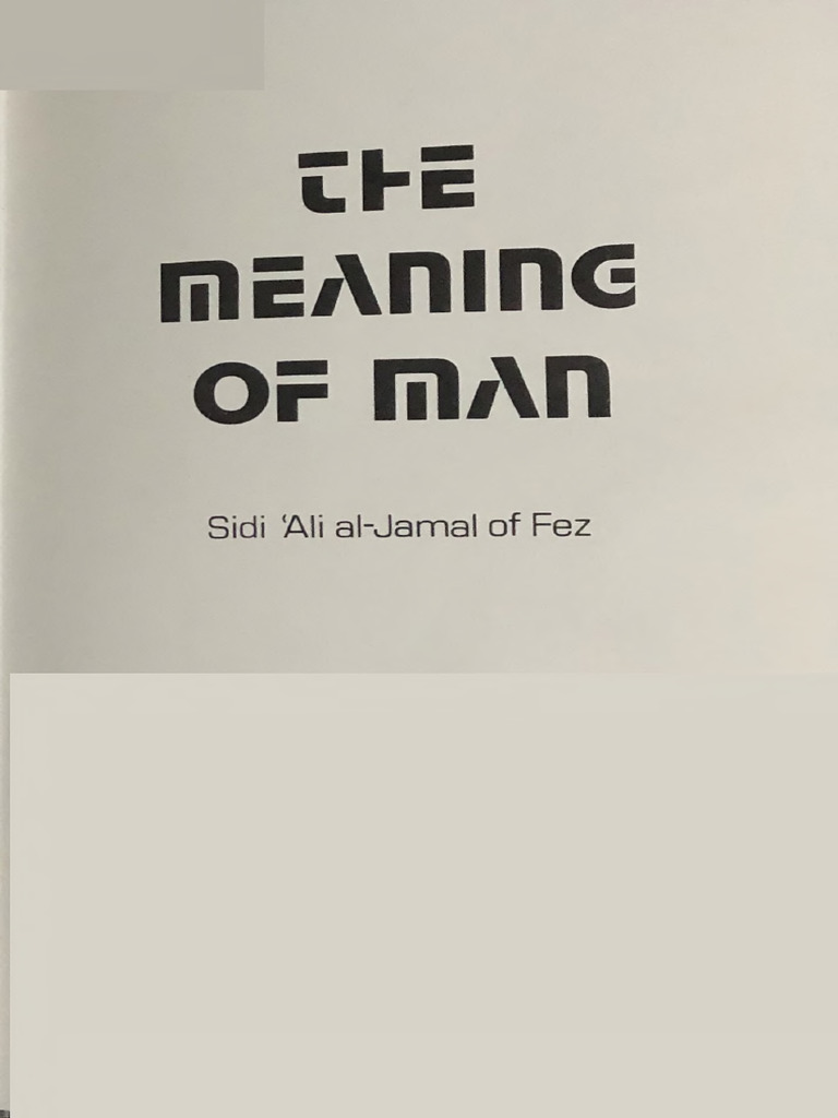 The Meaning of Man | PDF | God In Islam | Knowledge