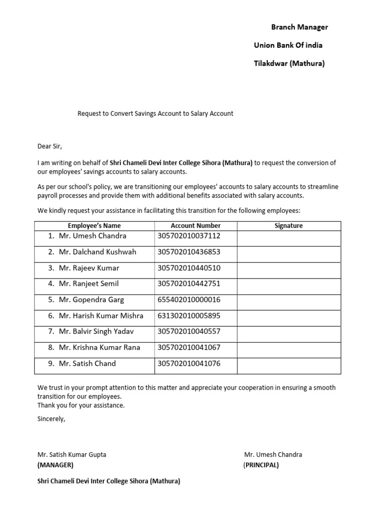 Bank Letter | PDF