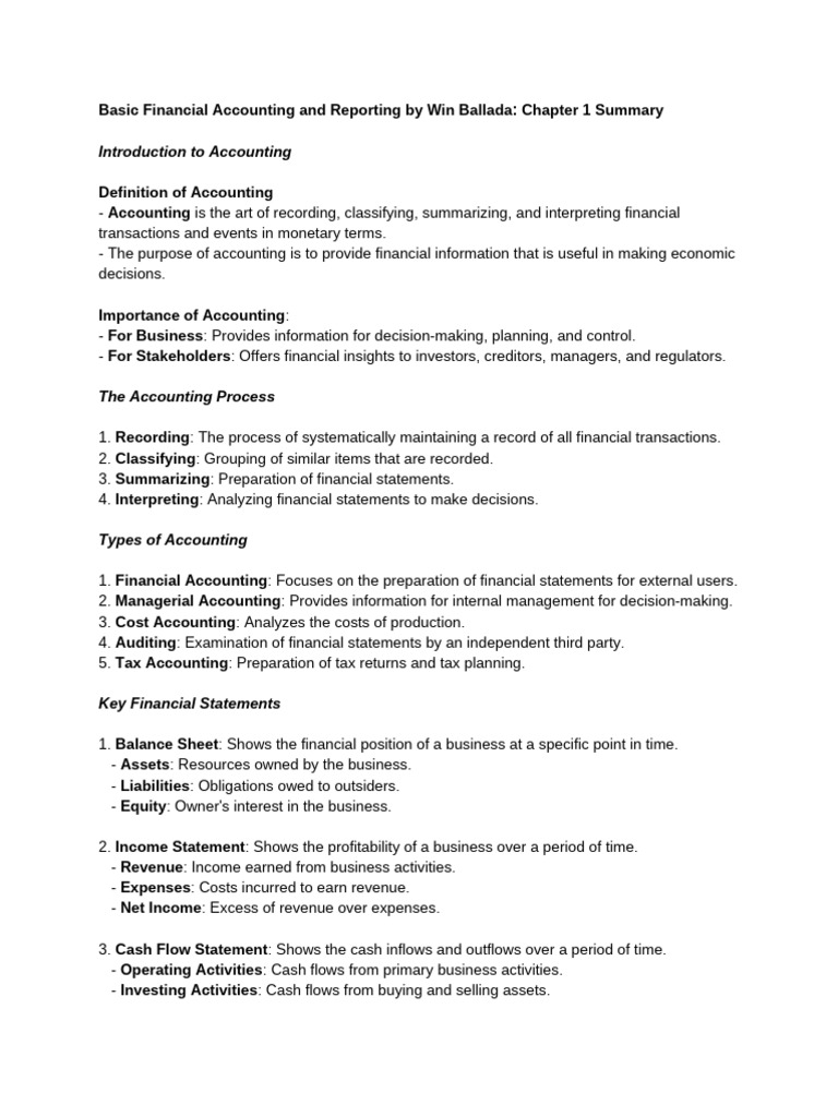 Intro to Basic Accounting Concepts | PDF | Financial Accounting ...