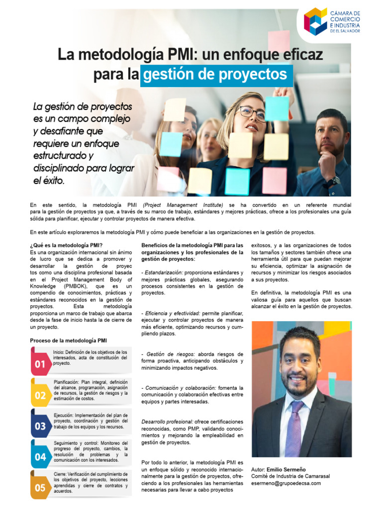 La Metodologia PMI | PDF | Gestión de proyectos | Economias