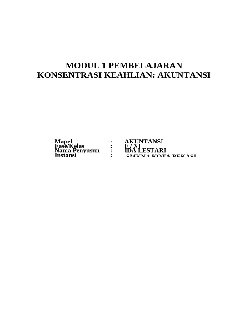 Modul Ajar Akuntansi Fase F - Compress | PDF