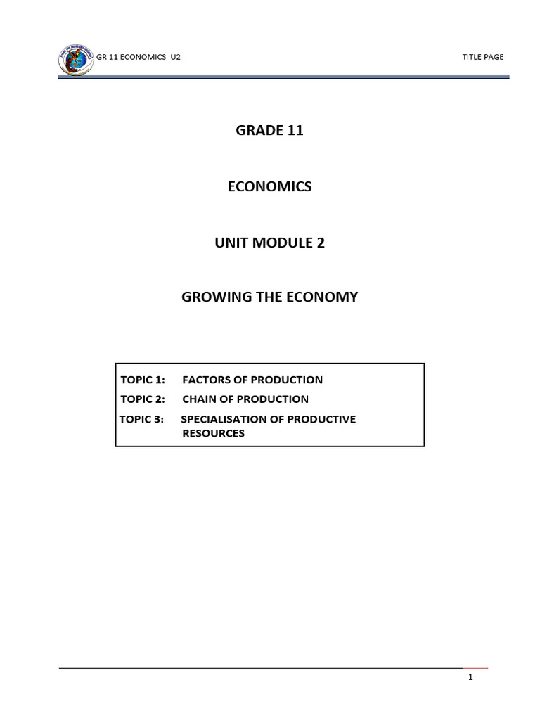 GRADE.11.MODULE.2 (1) | PDF | Labour Economics | Employment