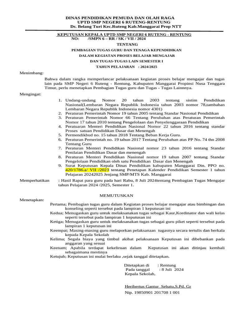 SK Pem Tgs Ta 2024 2025 | PDF