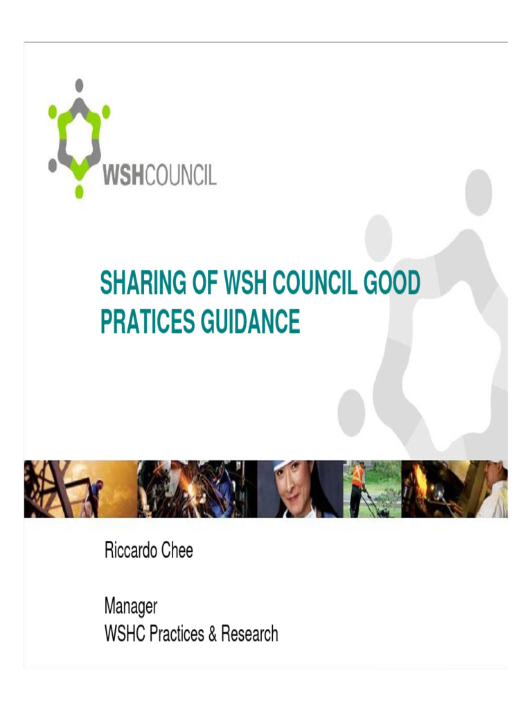 WSHC Good Practices Guidance | PDF | Forklift | Occupational Safety And Health