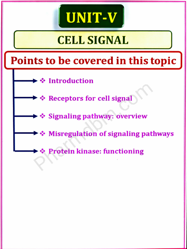 Cell and Molecular Biology Unit 5 | PDF