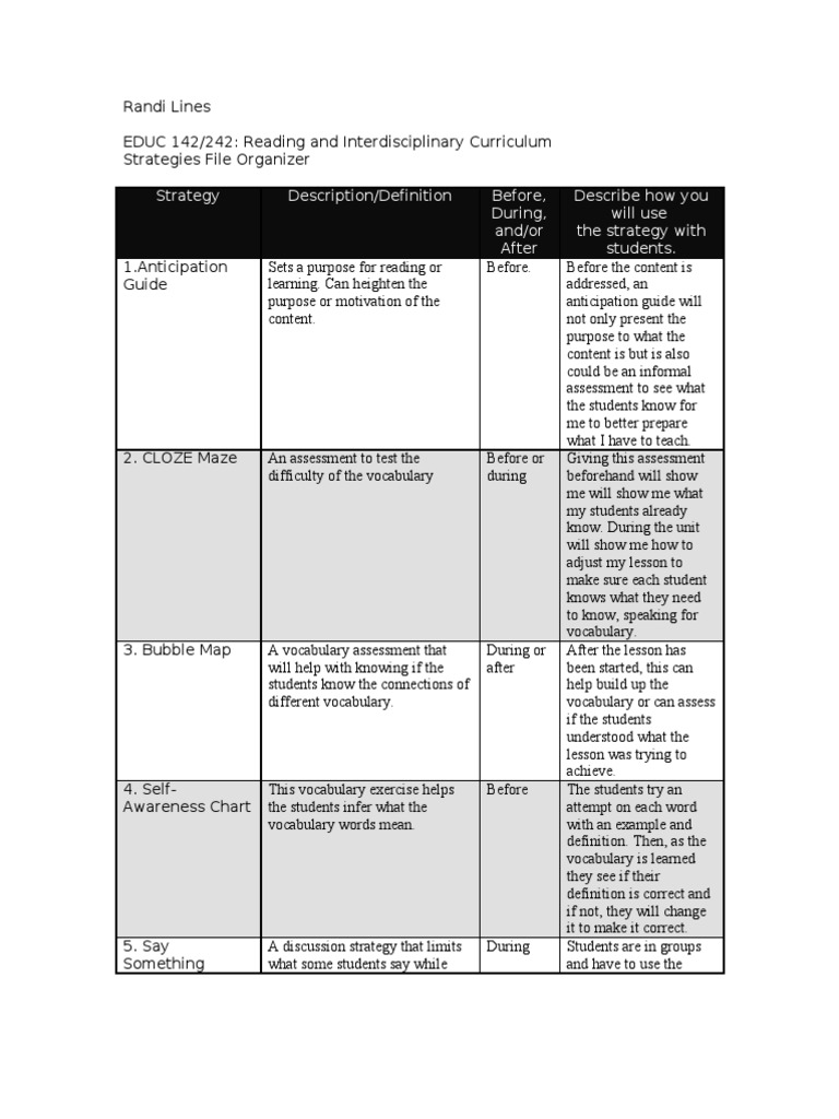 Reading Strategies for Student Engagement | PDF | Reading (Process ...